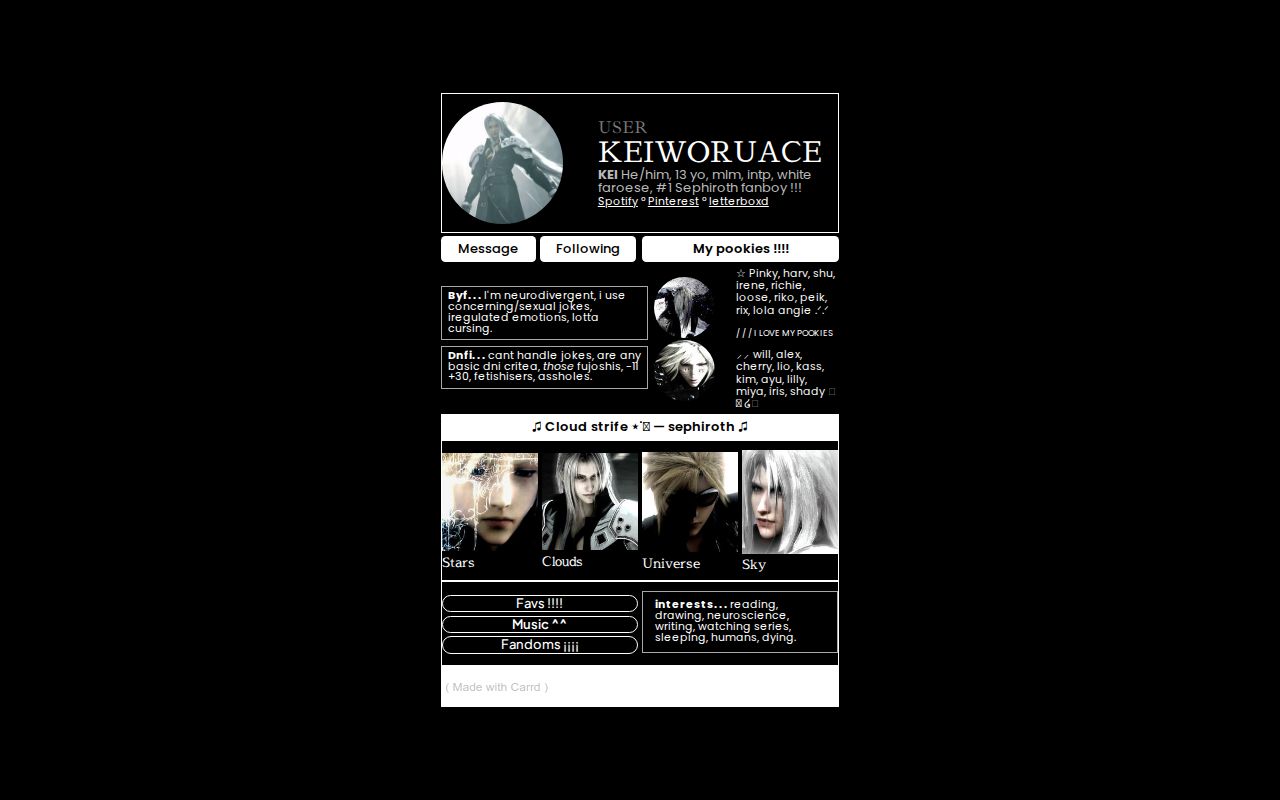 sephiroth based kei carrd